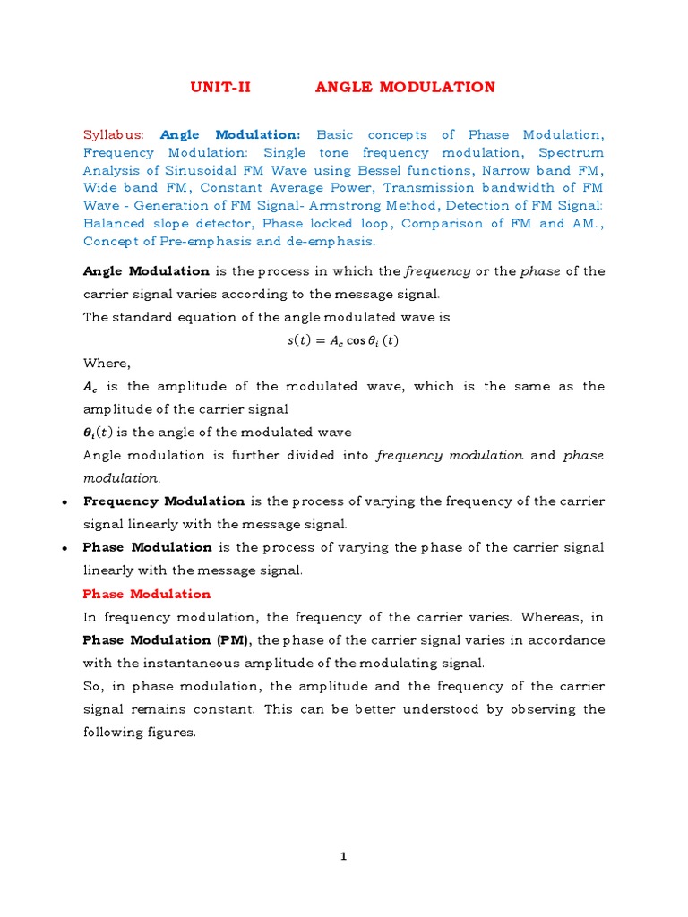 Adc Unit 2 Material | Download Free PDF | Frequency Modulation | Detector (Radio)