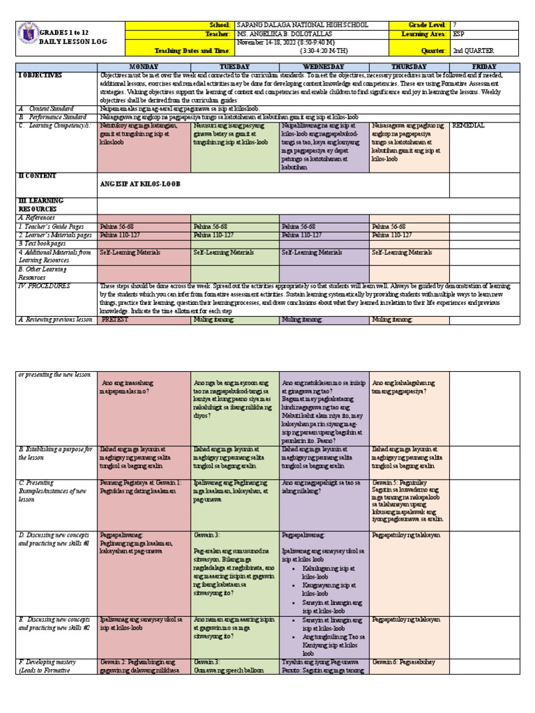 DLL ESP Week 2 | Download Free PDF | Learning | Cognition