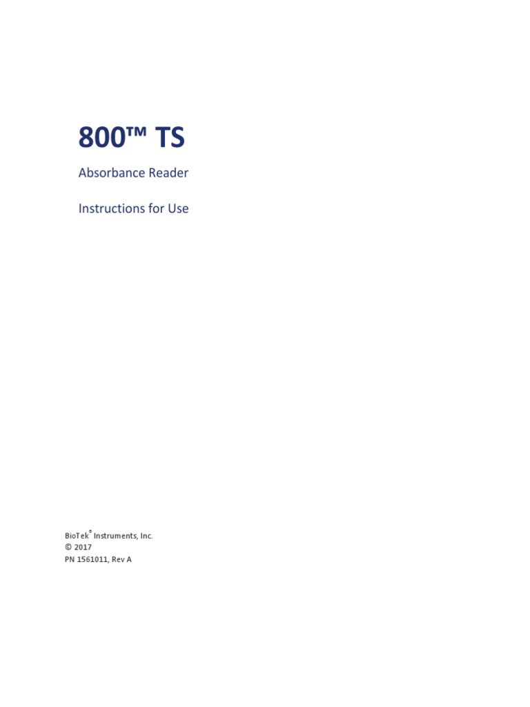 Biotek 800 Ts Usermanual Pdf Electromagnetic Interference Ac