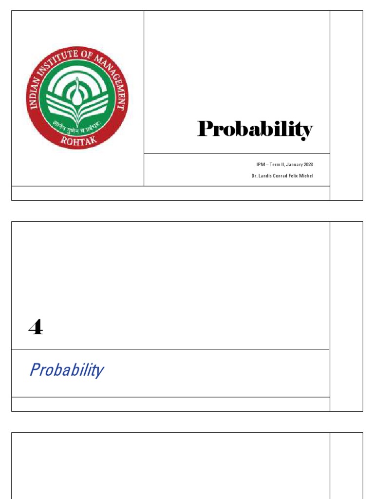 Session 2 | PDF | Probability | Experiment
