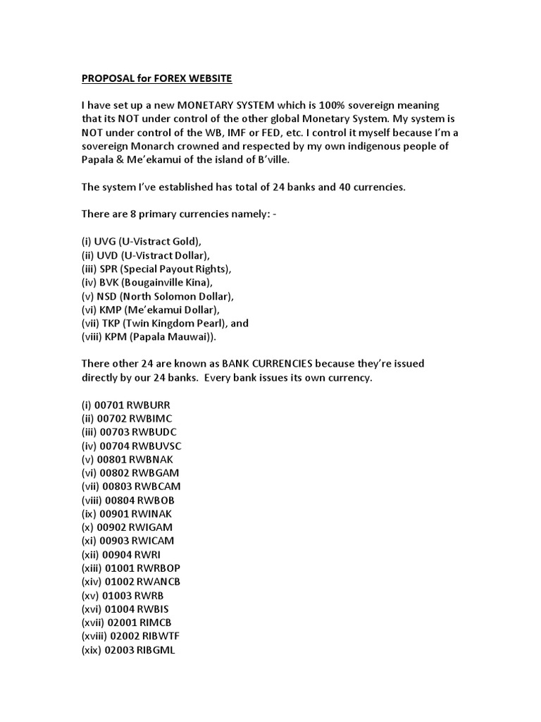 Proposal For Website#b | PDF | Foreign Exchange Market | Currency