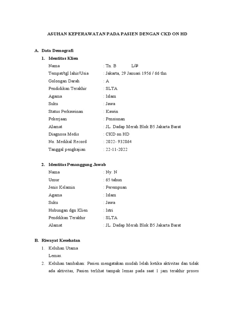 Askep CKD On HD | PDF