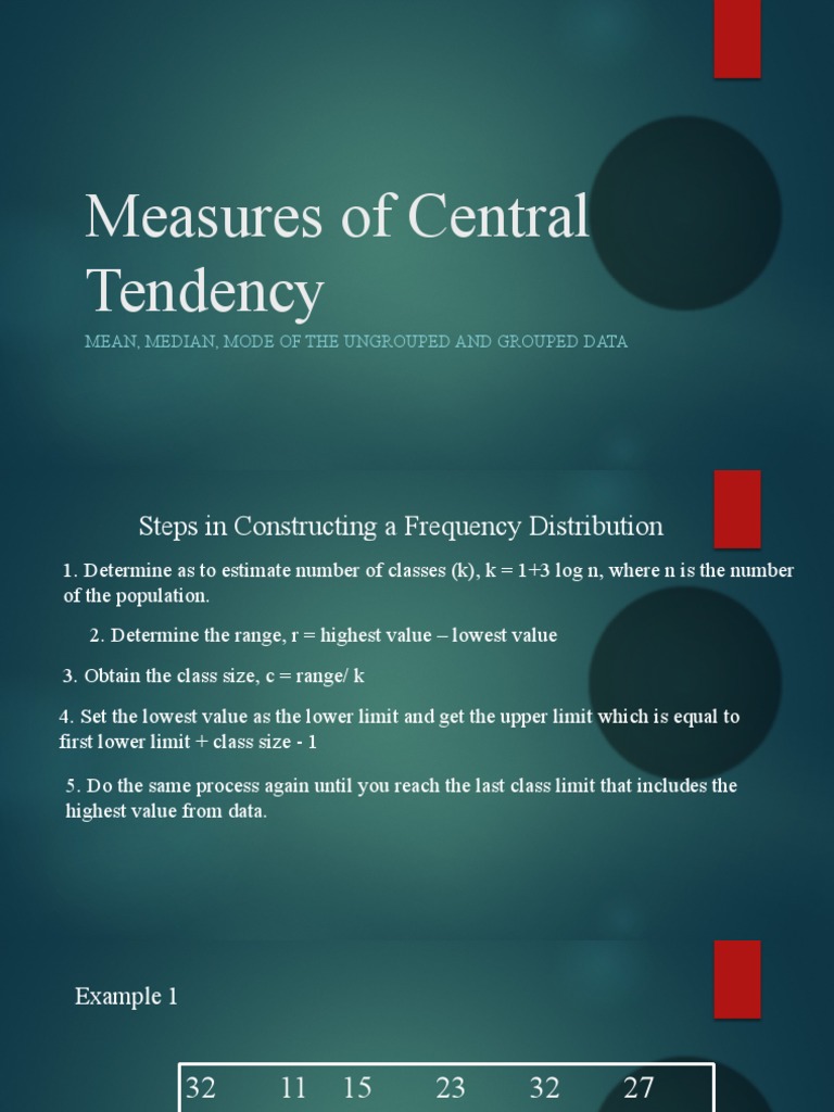 Measures of Central Tendency | PDF