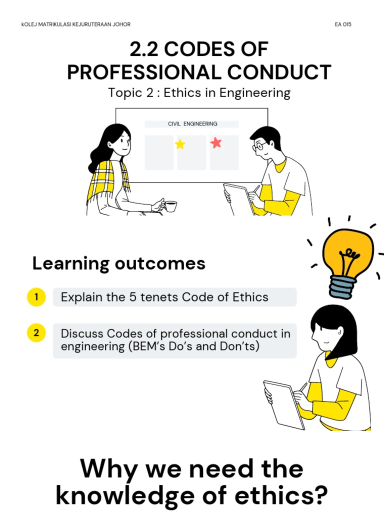 2.2 Codes of Professional Conduct | PDF | Engineer | Profession