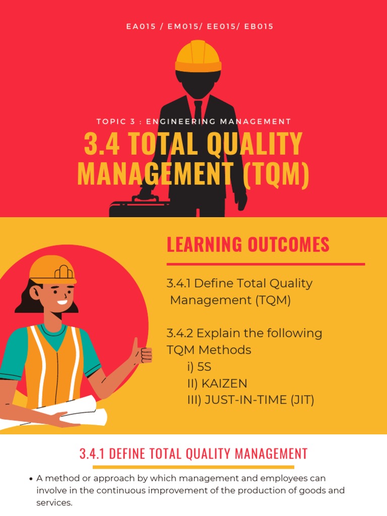 3.4 Total Quality Management (TQM) | PDF | Lean Manufacturing | Quality ...