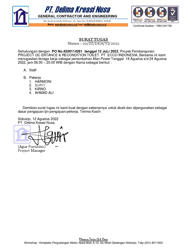 Surat Tugas Print 7 | PDF