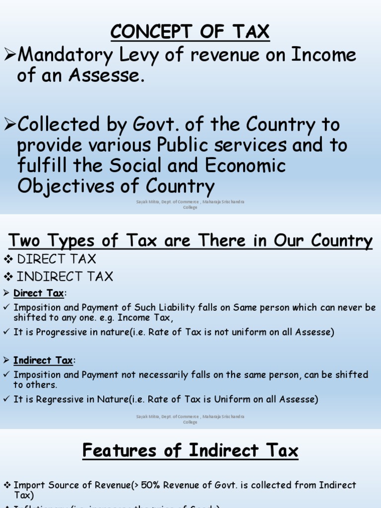 Concepts of Indirect Tax Fundamentals of GST Law | PDF | Taxes ...