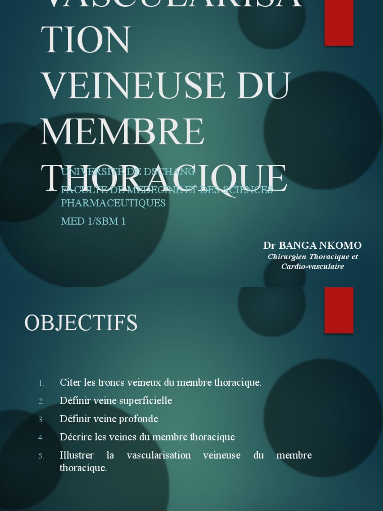 Vascularisation veineuse du membre thoracique | PDF | Main | Bras