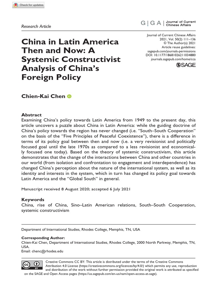 Reading - China in Latin America | PDF | China | World Politics
