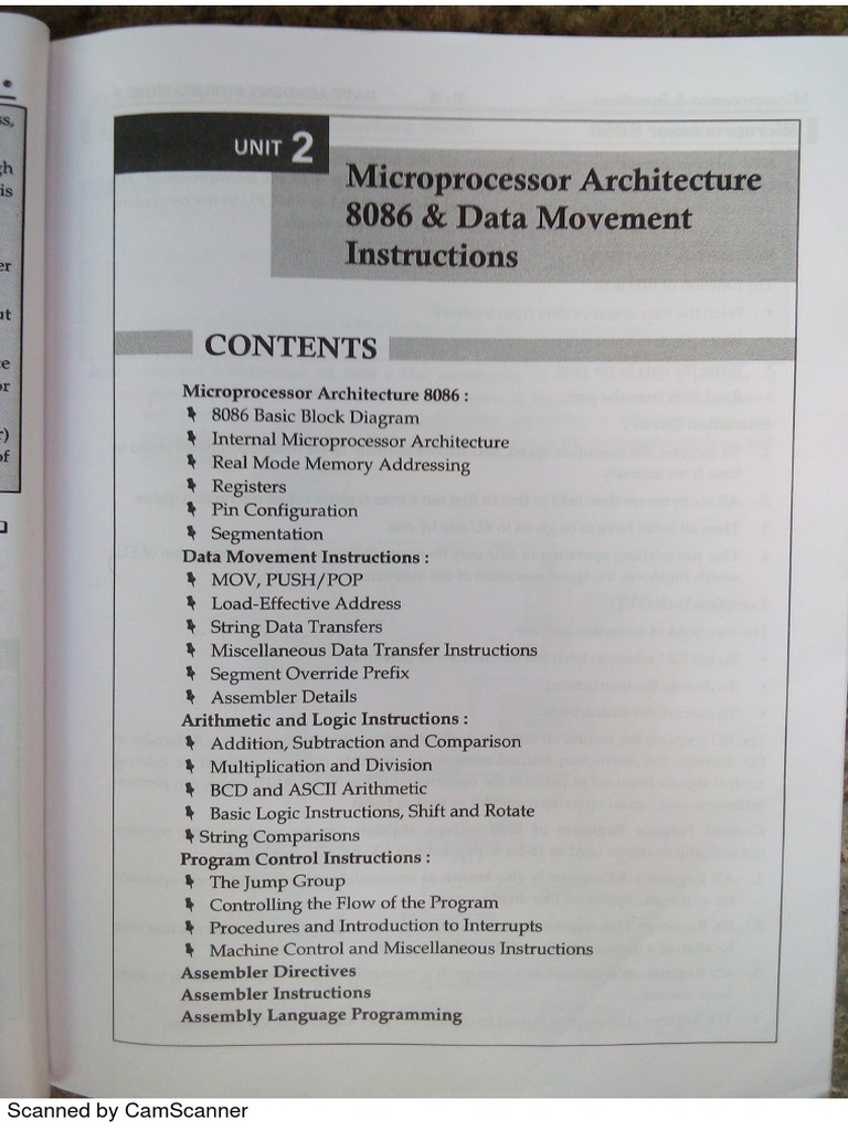 Microprocessor And Interfaces Unit 2 5th Sem Cse Pdf