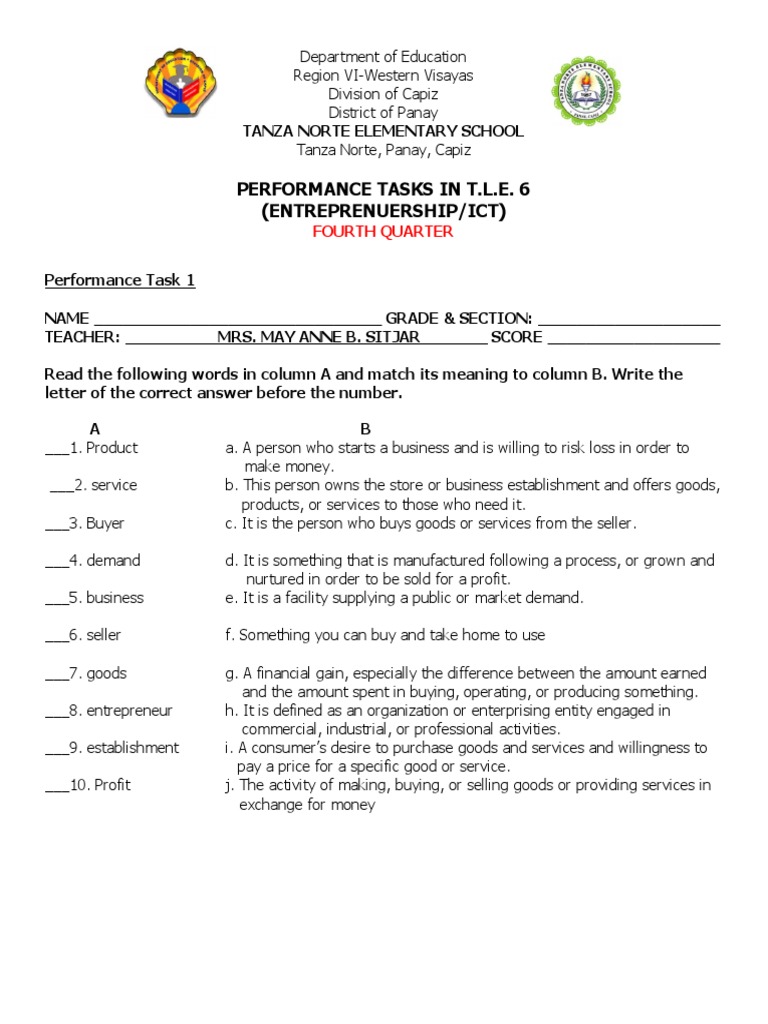 Q4 ST1 Tle 6 (Ict) | PDF | Wiki | Sales