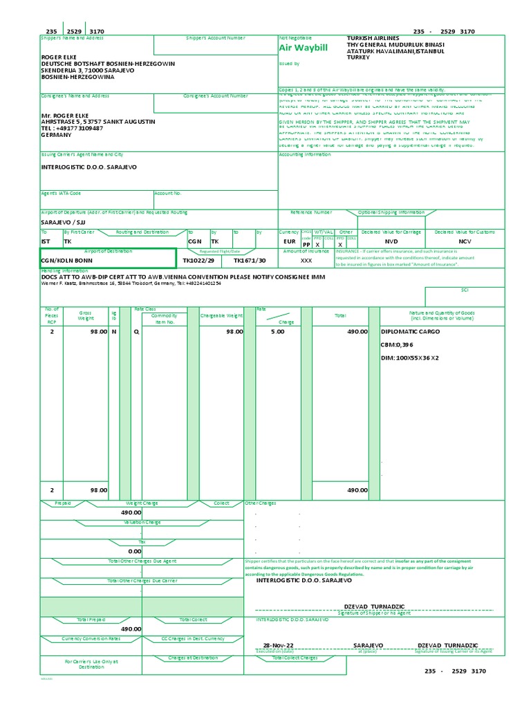 AWB Koln 28.11. | PDF | Transport | Trade