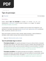 Clasificación de Tipos de Personajes | PDF