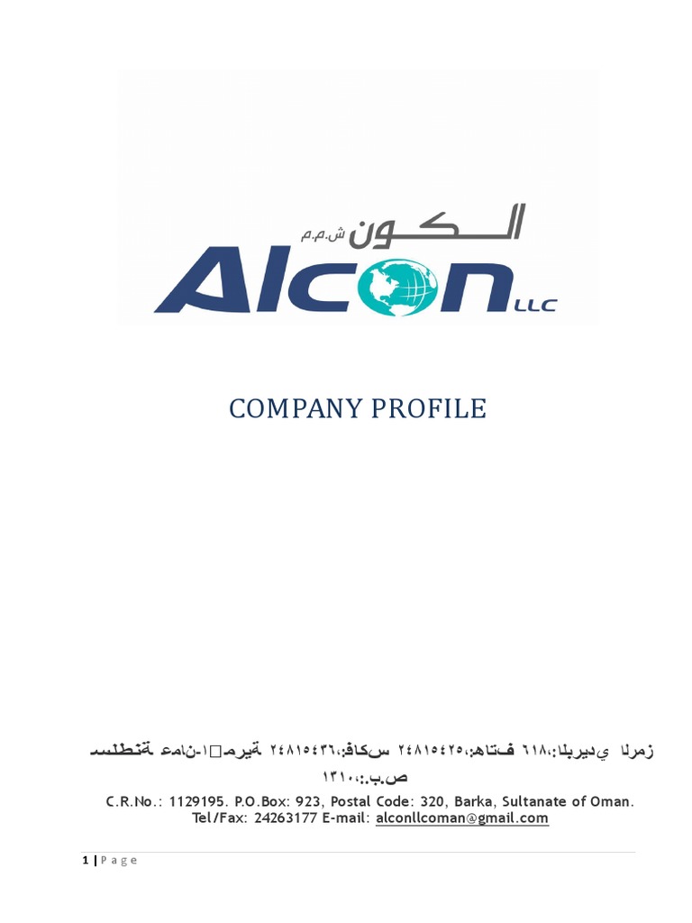 Alcon LLC Company Profile Construction | PDF | Surveying | Oman