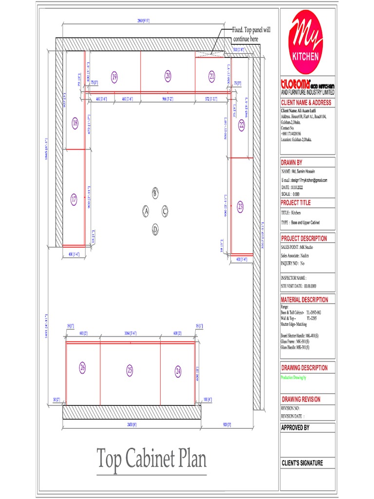 03 Top Cabinet Plan View | PDF