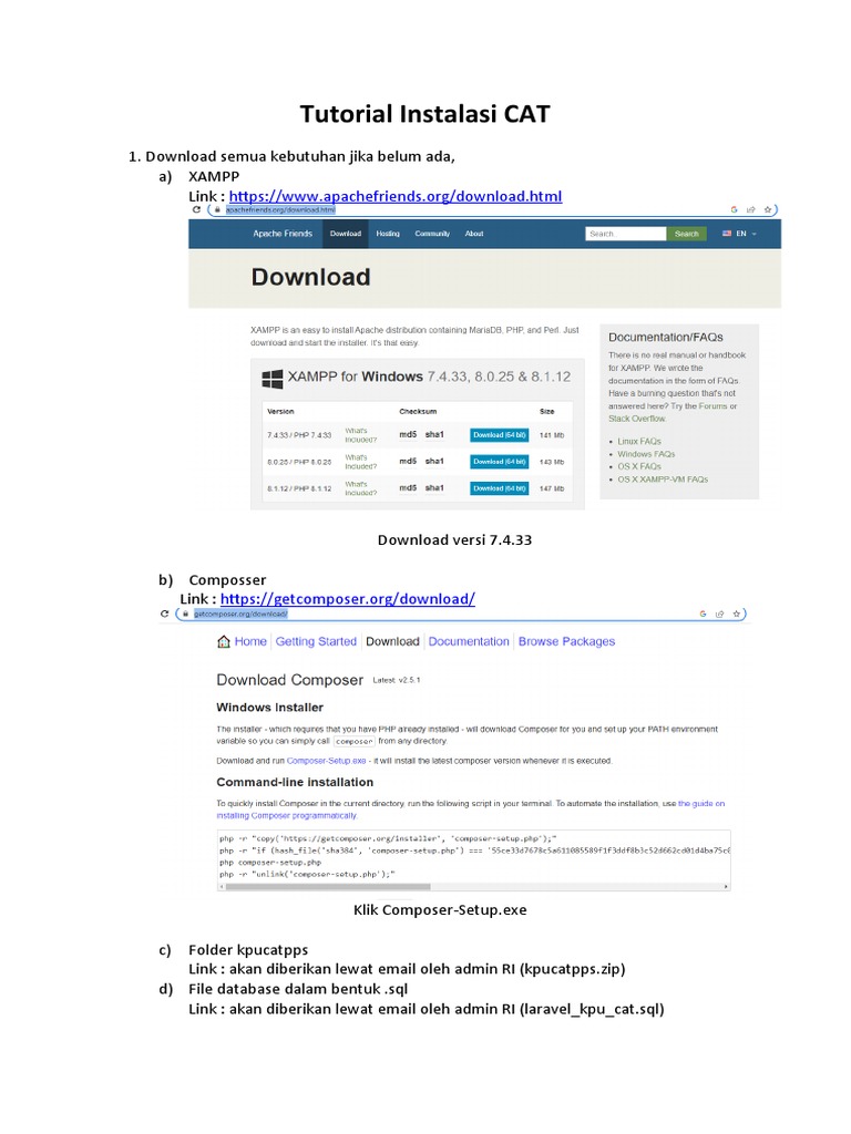 Tutorial Instalasi CAT PPS v13 | PDF