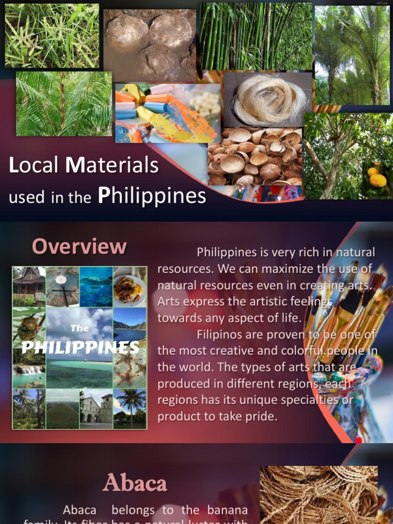 2nd Q Week 6 - Local Materials Used in The Philippines | PDF ...