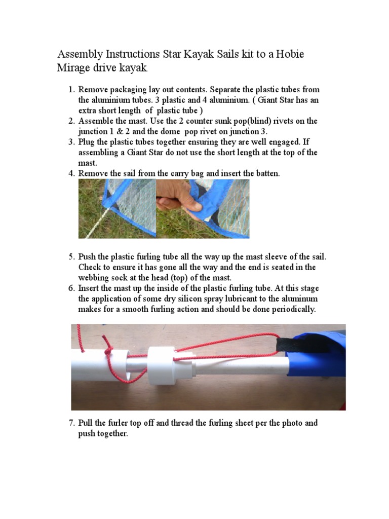 Assembly Instructions Star Kit | PDF | Sail | Water Transport