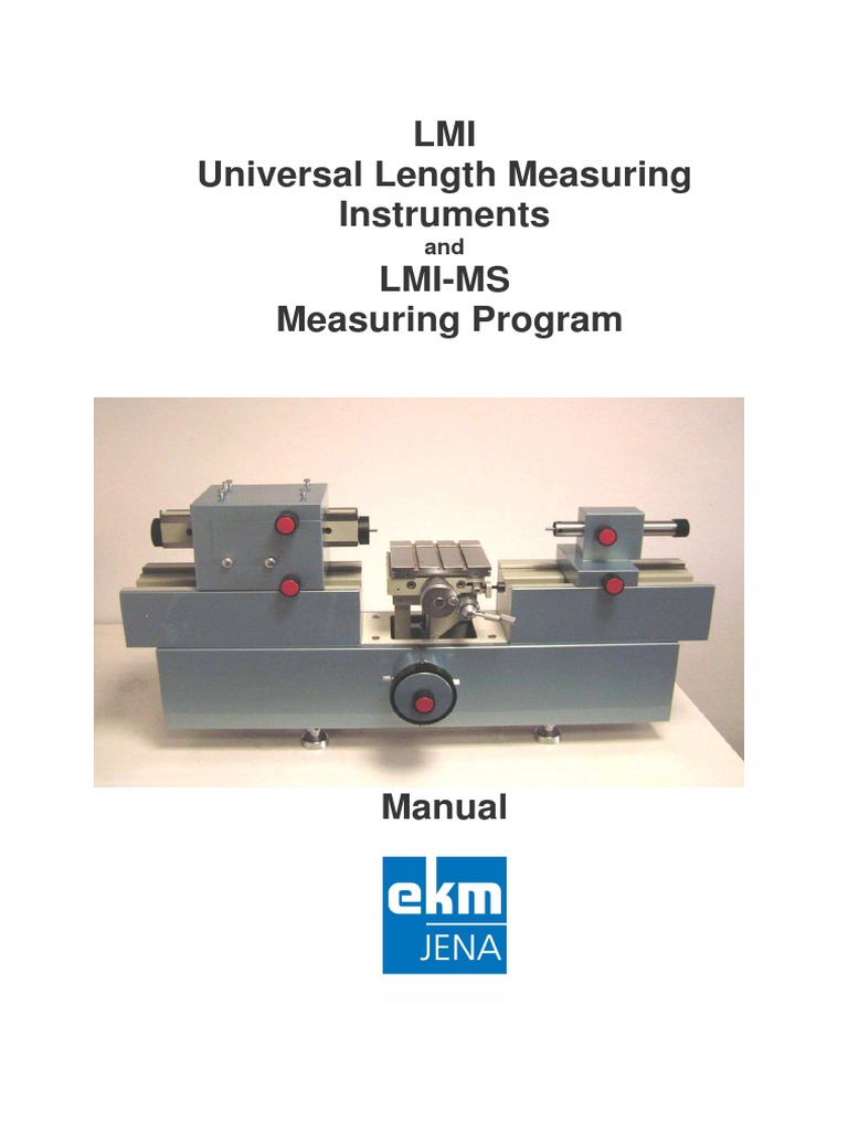 LMI Universal Length Measuring Manual | PDF | Temperature | Engineering ...
