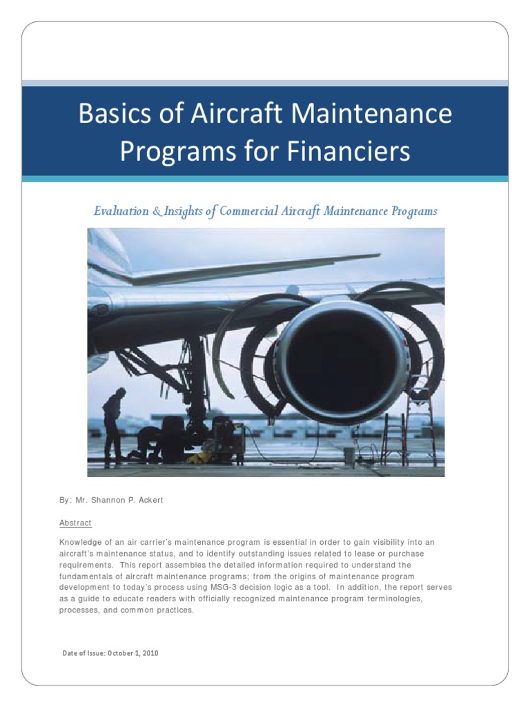 Aircraft Maintenance Program Overview | PDF | Reliability Engineering ...
