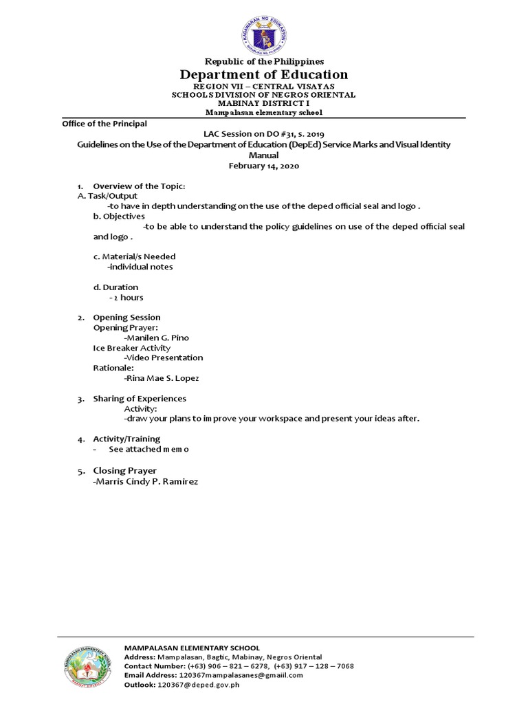 LAC Deped Official Seal and Logo | PDF