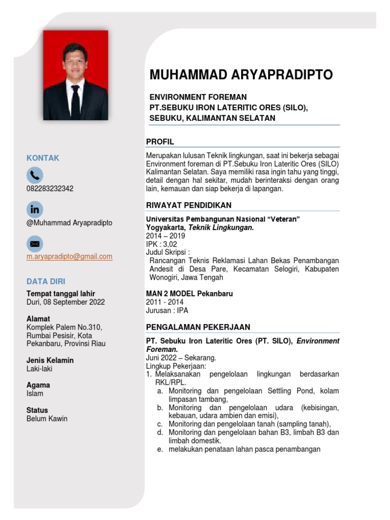 1.resume M.aryapradipto | PDF
