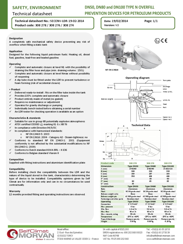 Technical Sheet LDR N V2-GB | PDF | Pipe (Fluid Conveyance) | Viscosity