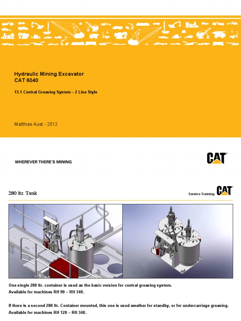 CAT 6040 Central Greasing System Guide | PDF | Pump | Distributor