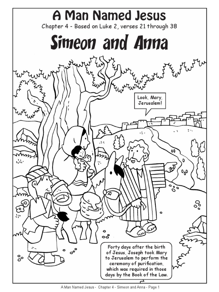 04 Simeon and Anna Black and White | PDF | Jesus | Mary, Mother Of Jesus