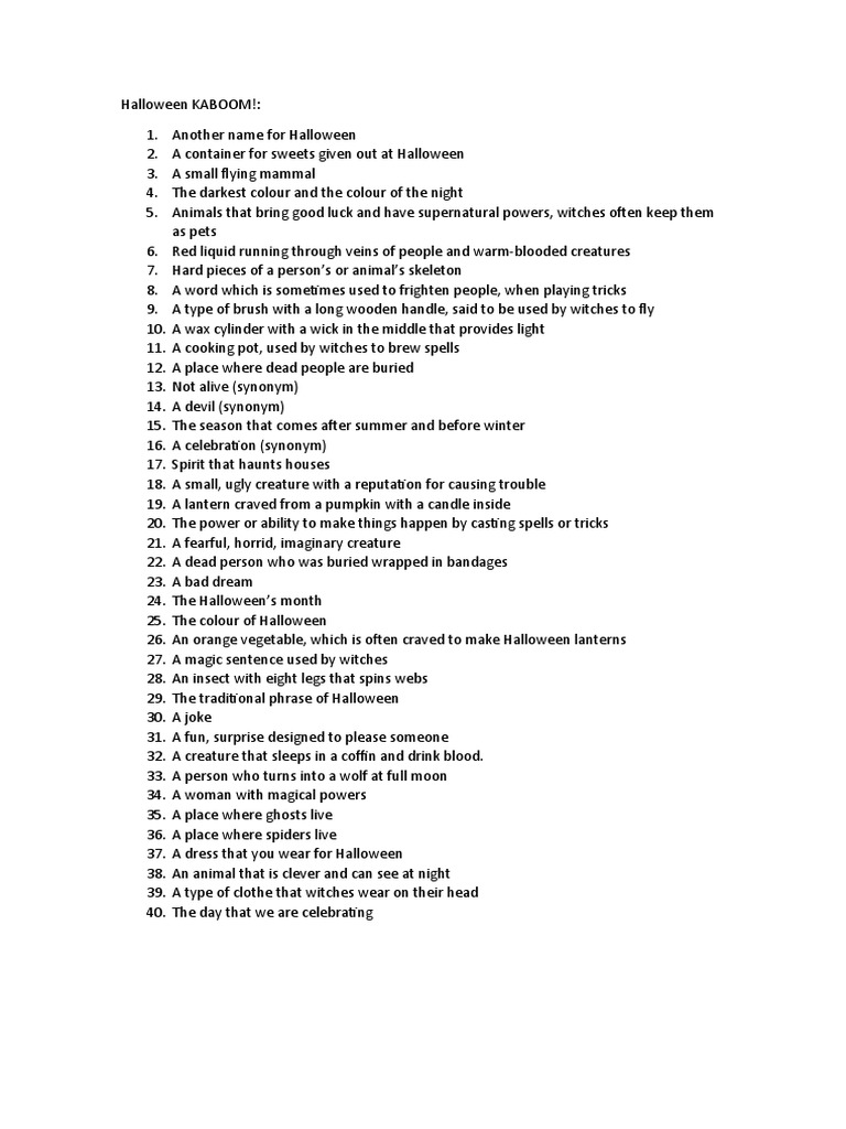 Halloween KABOOM | PDF