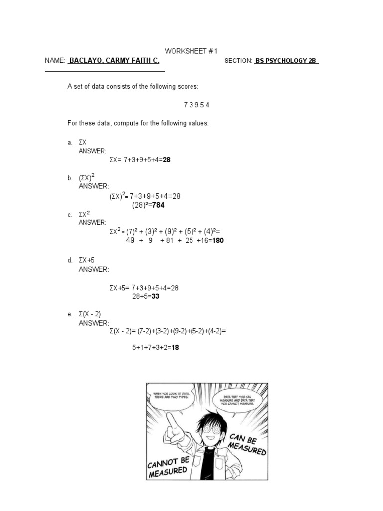 Lesson 1 Variables and Measurements Activity (2) Baclayo | PDF