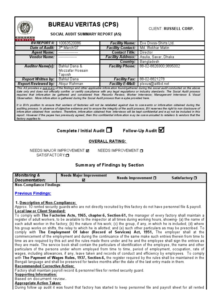 Bureau Veritas | PDF | Personal Protective Equipment | Overtime