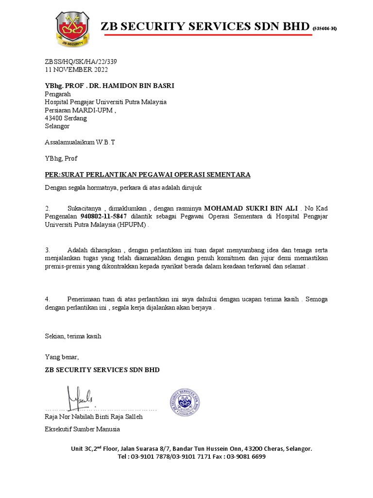 339 - Surat Perlantikan | PDF