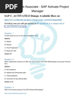 Activate Methodology SAP Questions | PDF | Scrum (Software Development) | Agile Software Development