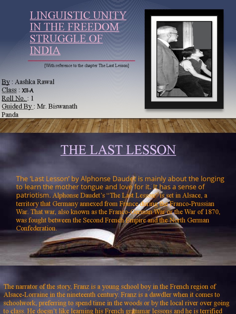 Linguistic Unity in The Freedom Struggle of India in Reference To The Last Lesson | PDF ...