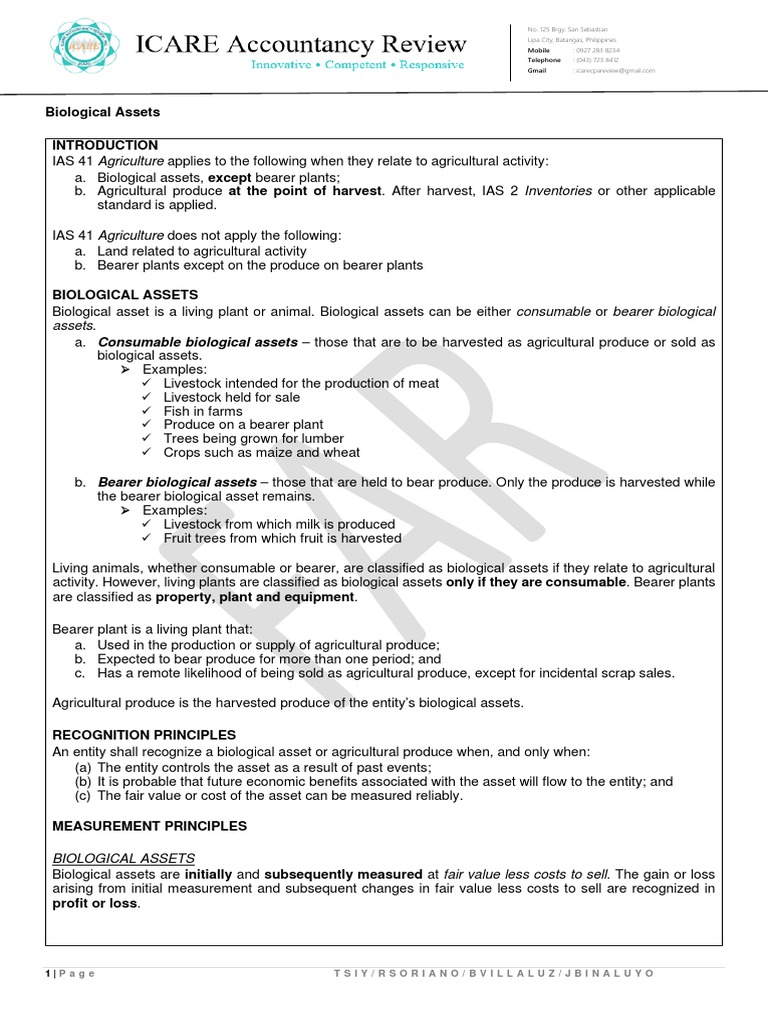 Understanding Biological Assets in Accounting | PDF | Fair Value ...