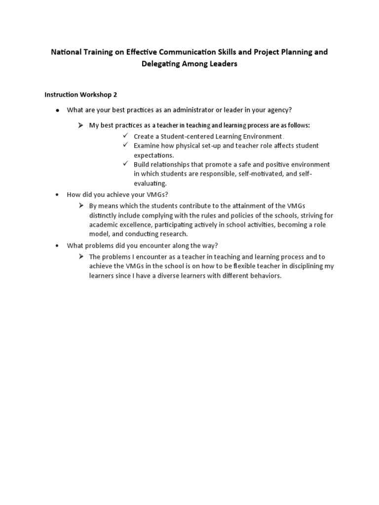 Effective Strategies for Building Positive Learning Environments: A Focus on Student-Centered ...