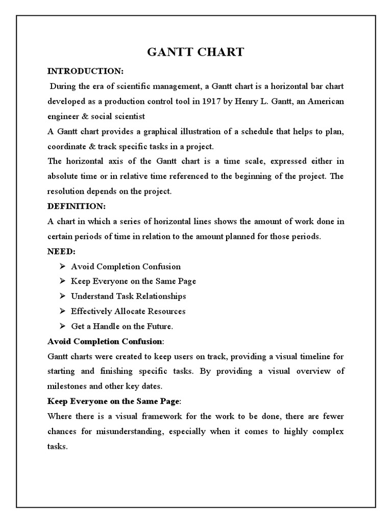 Gantt Chart Seminar Pdf Theory Time