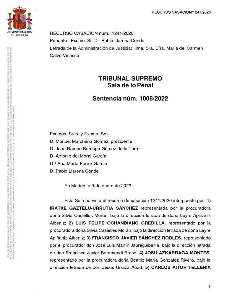 Sentencia 'Caso de Miguel' | PDF | Gobierno | Derecho civil (sistema legal)