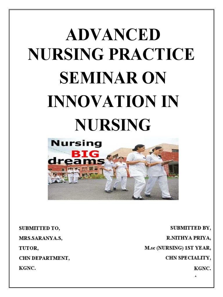 Innovation in Nursing | Download Free PDF | Nursing | Innovation