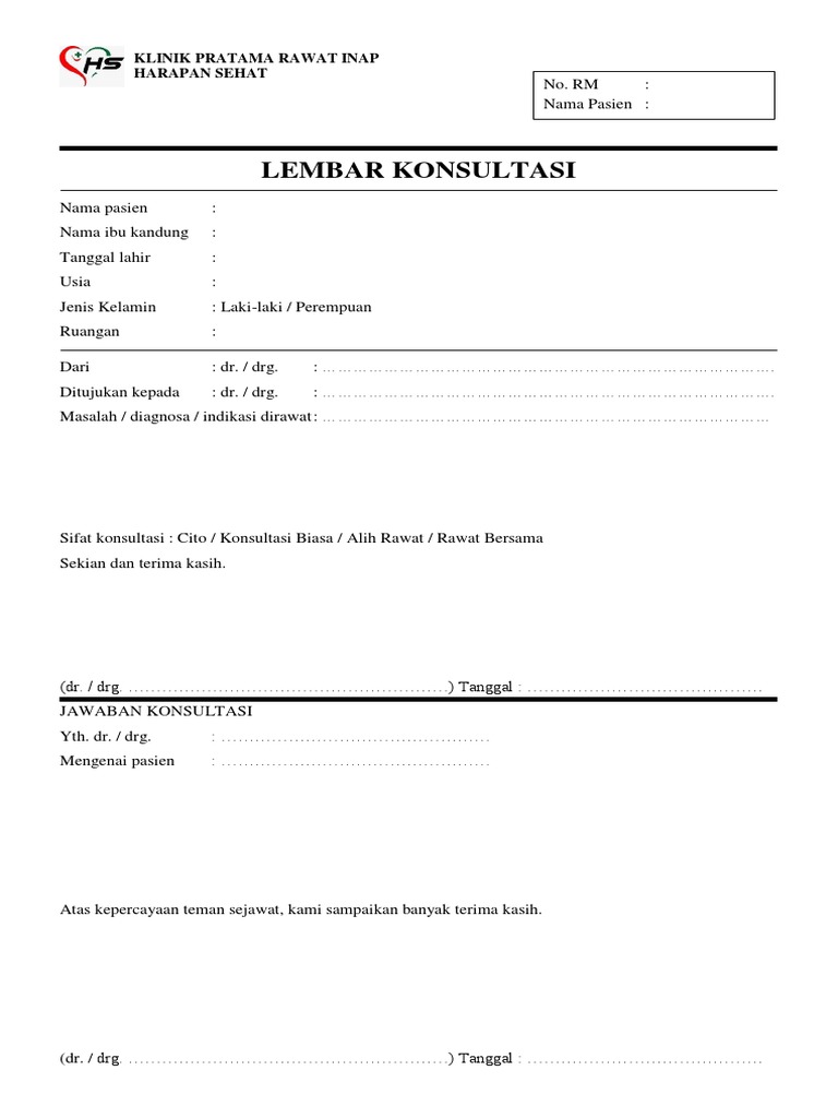 Lembar Konsultasi | PDF Lembar Konsultasi | PDF