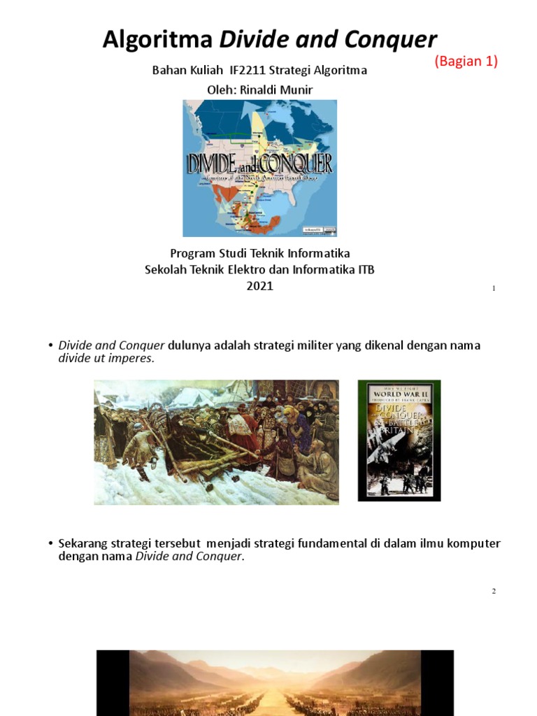Algoritma Divide and Conquer (2021) Bagian1 | PDF
