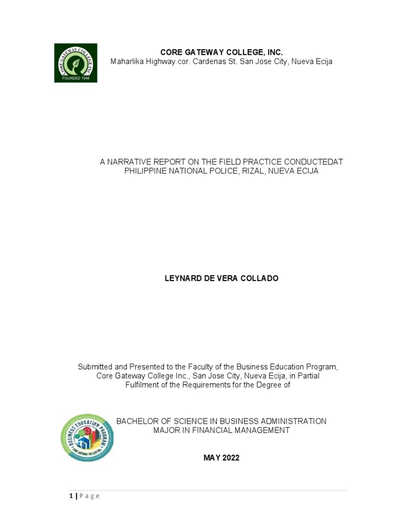 Narrative - Leynard D.V Collado | PDF | Computer File | Learning