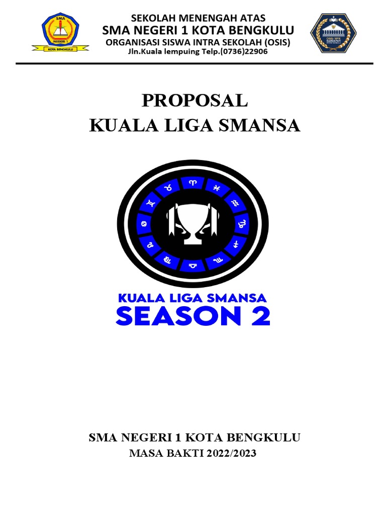 Proposal Kegiatan Kuala Liga SMANSA 2023 | PDF | Karier & Perkembangan ...