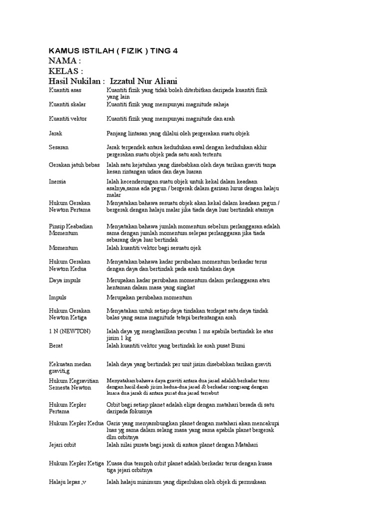 Jawapan (PAT) - PT SPM Fizik Tingkatan 4 PDF | PDF