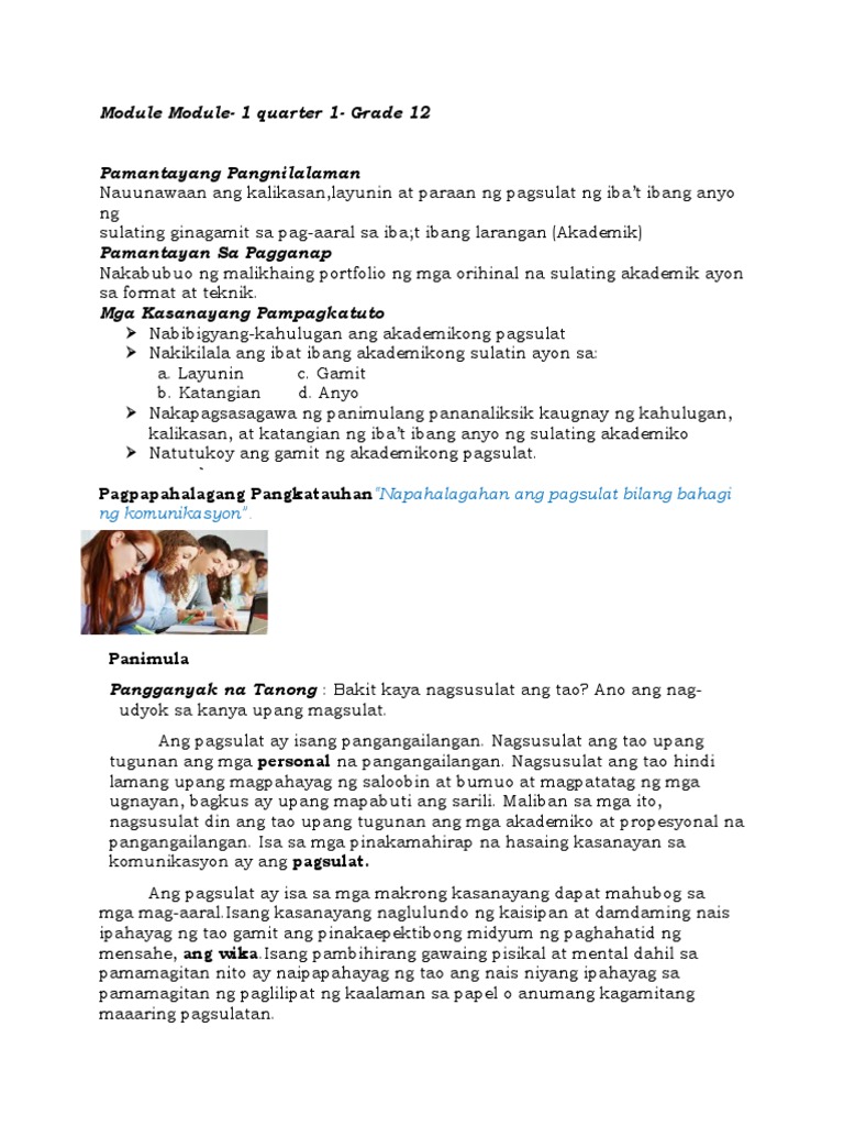 12 Module 1 Quarter 1 | PDF