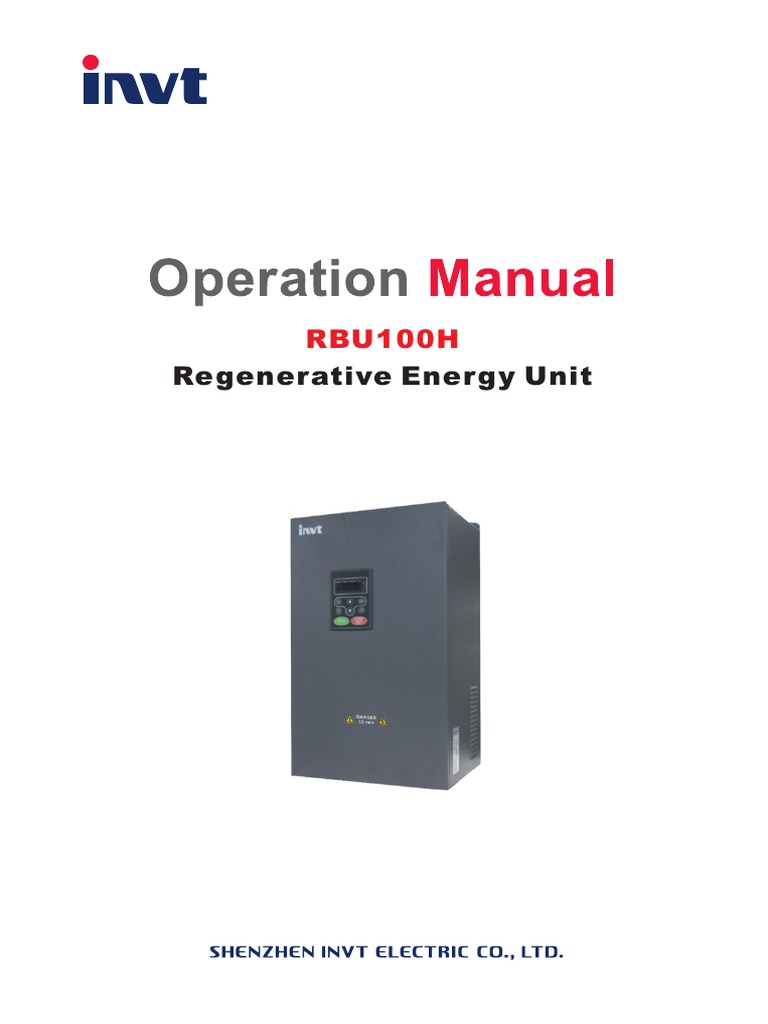 RBU 100H Operation Manual - V1.7 | PDF | Alternating Current | Power Supply