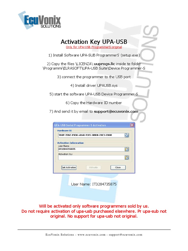 Activation UPA | PDF