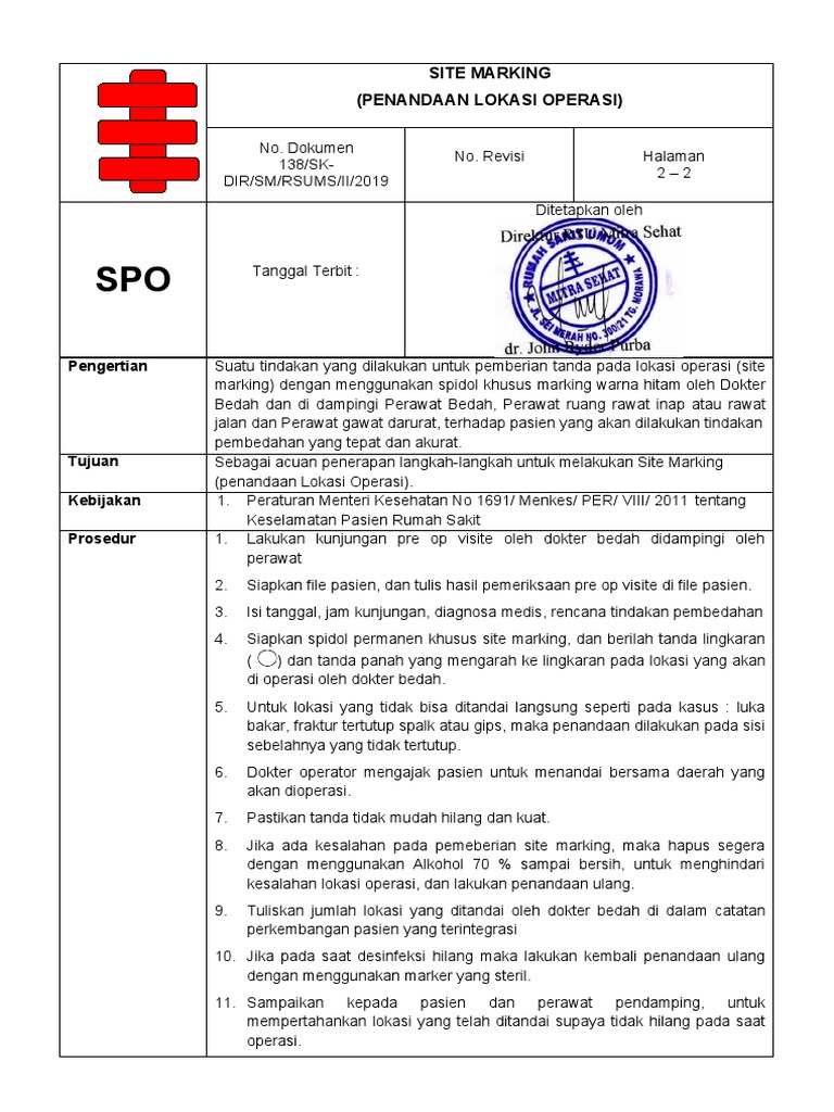 Spo Site Marking | PDF