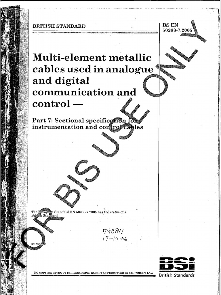 BS en 50288-7 - 2005 | PDF